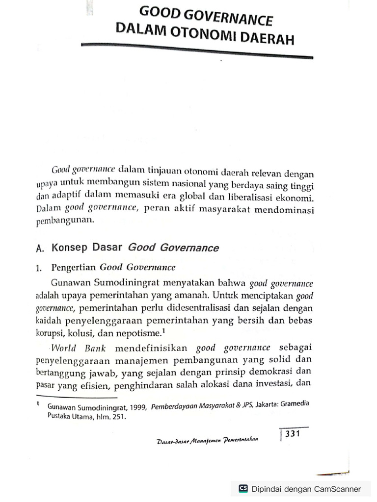 Materi 15 Good Governance Dalam Otonomi Daerah | PDF
