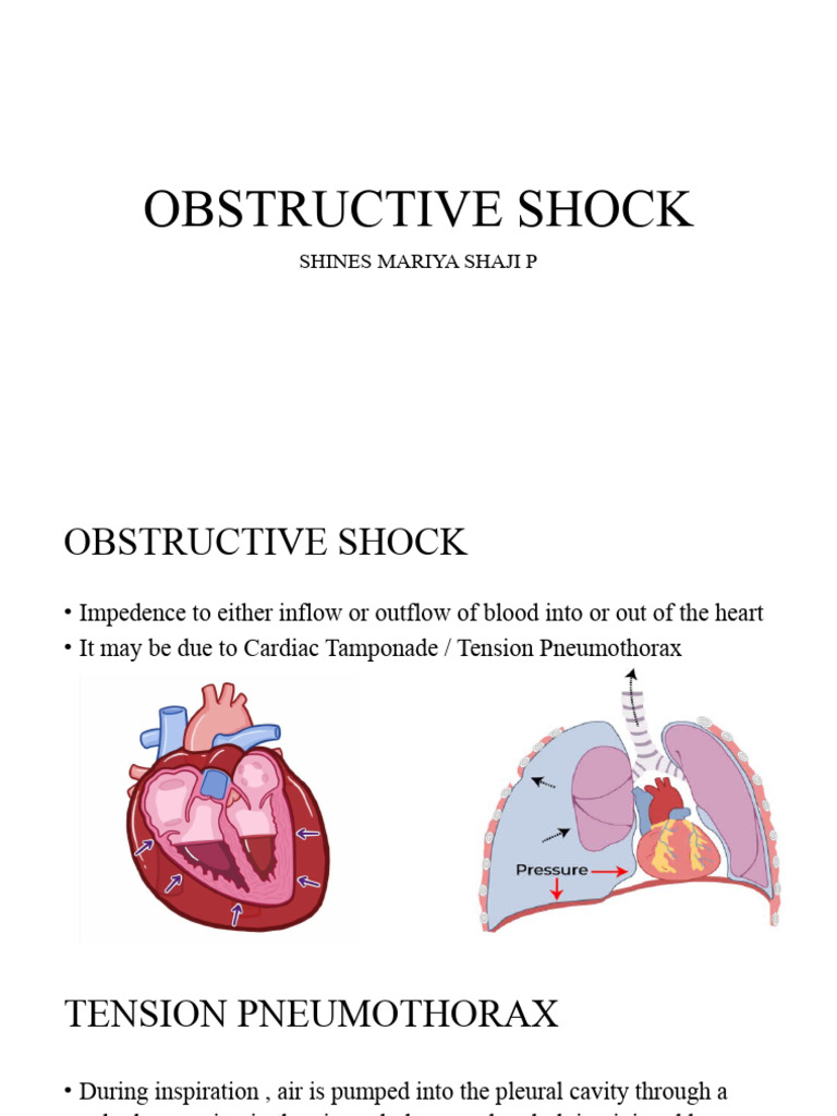 Obstructive Shock - PPTX 065320 | PDF | Heart | Diseases And Disorders