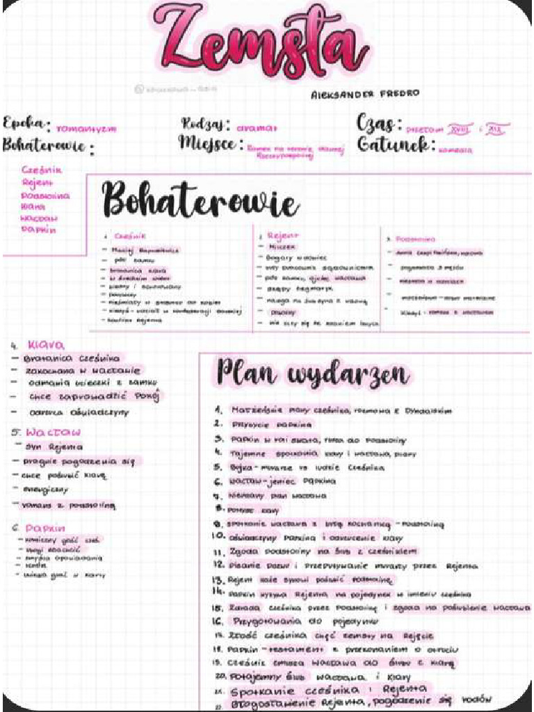 Zemsta notatka | PDF