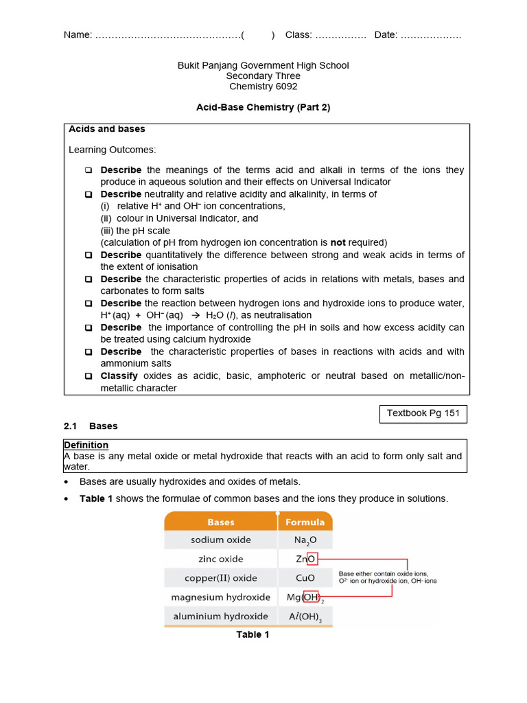 Edited - Acids Bases (Part 2) 6092 Teacher | PDF | Hydroxide | Ph