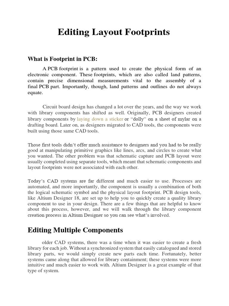 Editing Layout Footprints(2020203042-Tamizh Malar V) | PDF | Printed ...