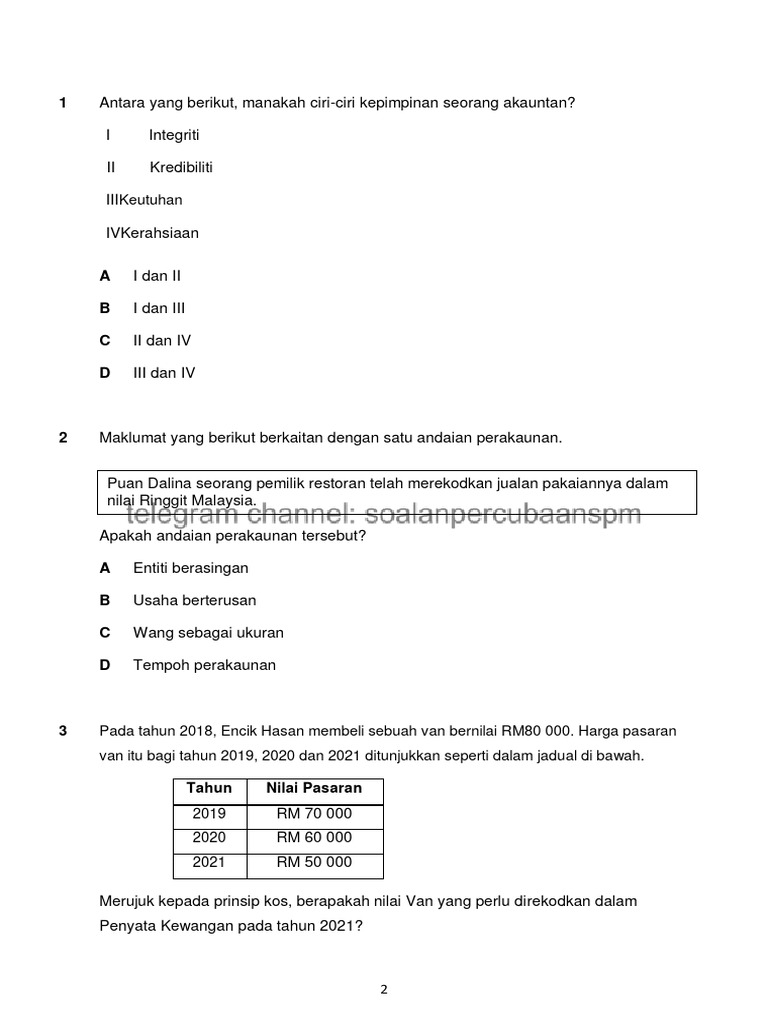 Prinsip Perakaunan K1 PPDKS 2022 | PDF