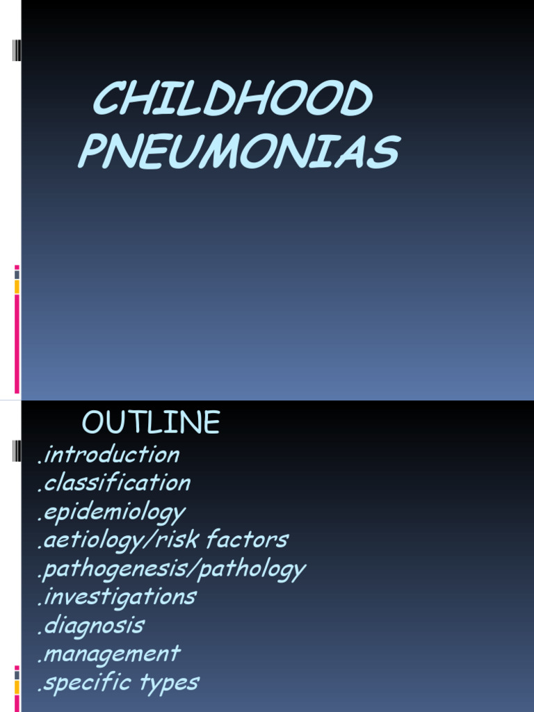 Childhood Pneumonias | PDF | Pneumonia | Lung