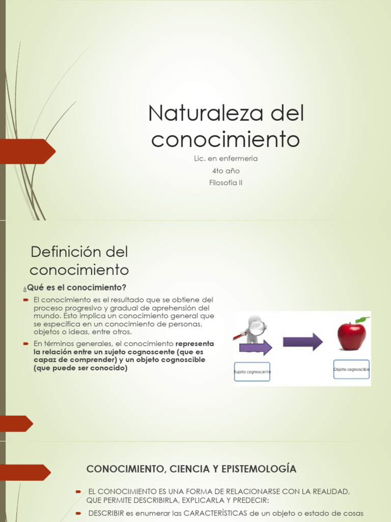 Naturaleza Del Conocimiento | PDF | Conocimiento | Experiencia