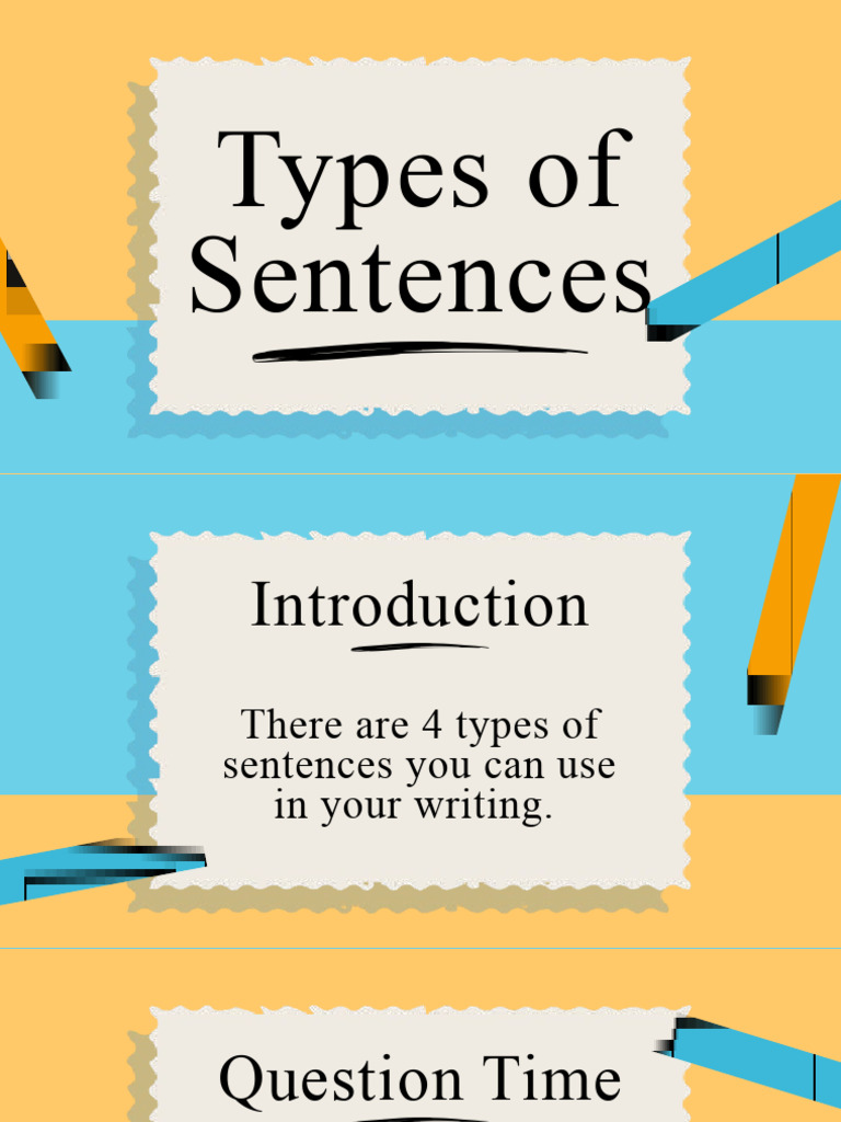 English Types of Sentences Presentation | PDF