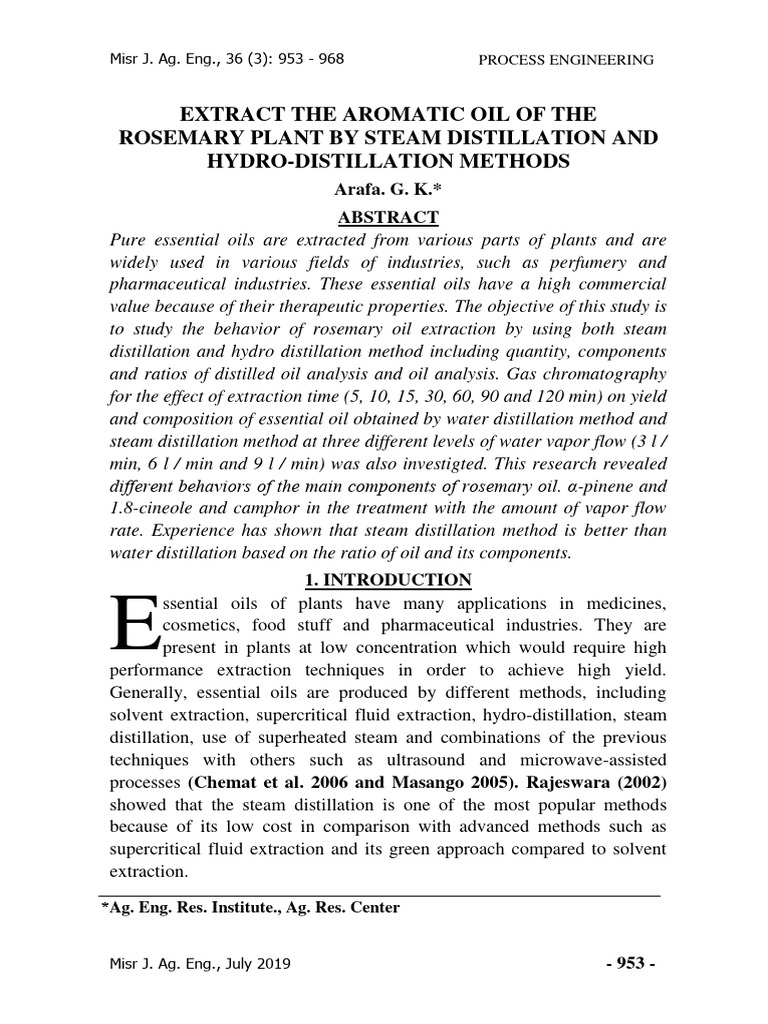 Principe Clevenger 1 | PDF | Distillation | Essential Oil