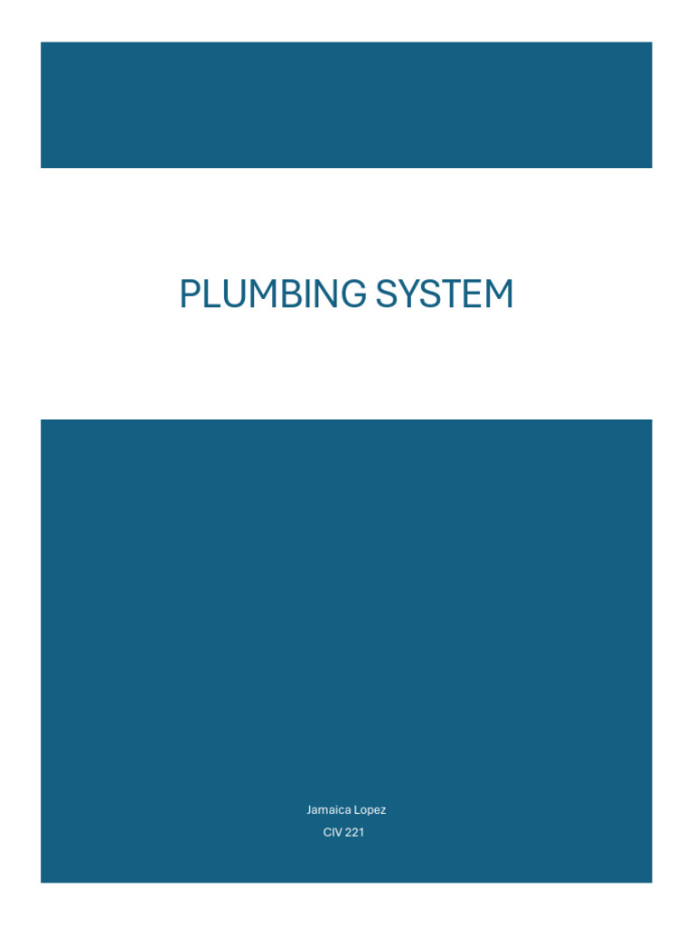 PLUMBING SYSTEM | PDF | Plumbing | Sanitary Sewer