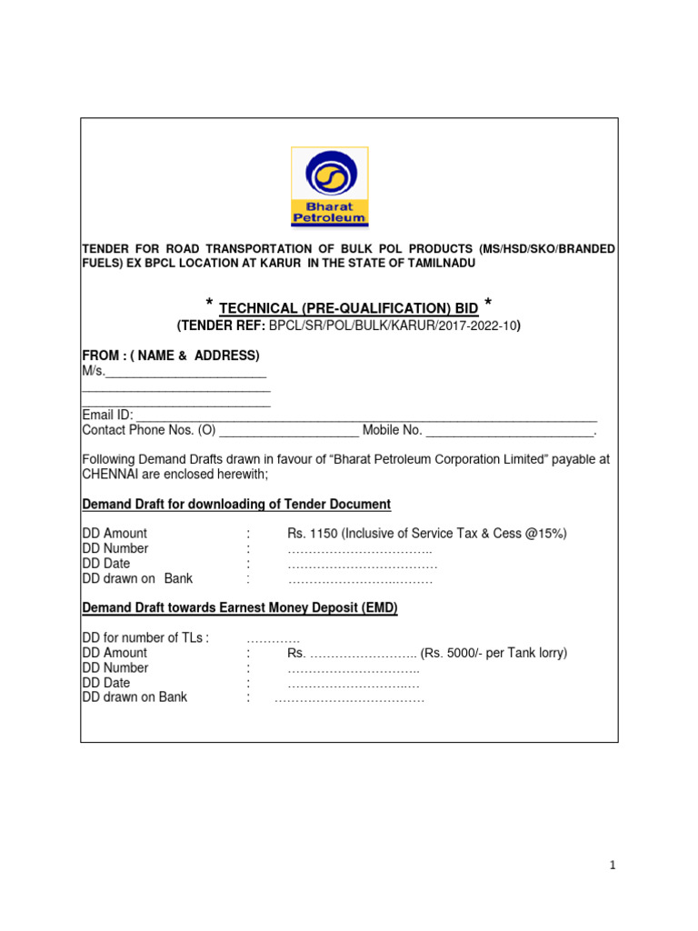 Karur Tender Doc 0a4625 | PDF | Auction