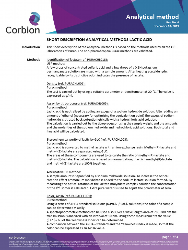Method of Anlysis | PDF | Acid | Ethanol