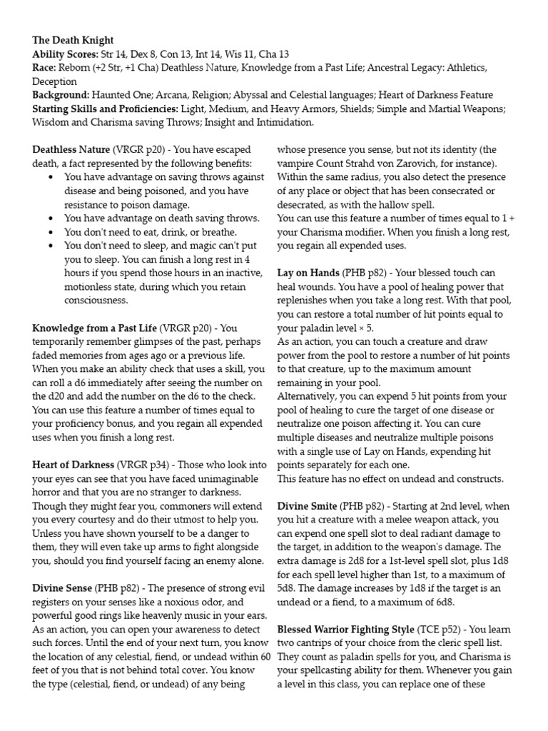 The Death Knight | PDF | Dungeons & Dragons | Gary Gygax Games