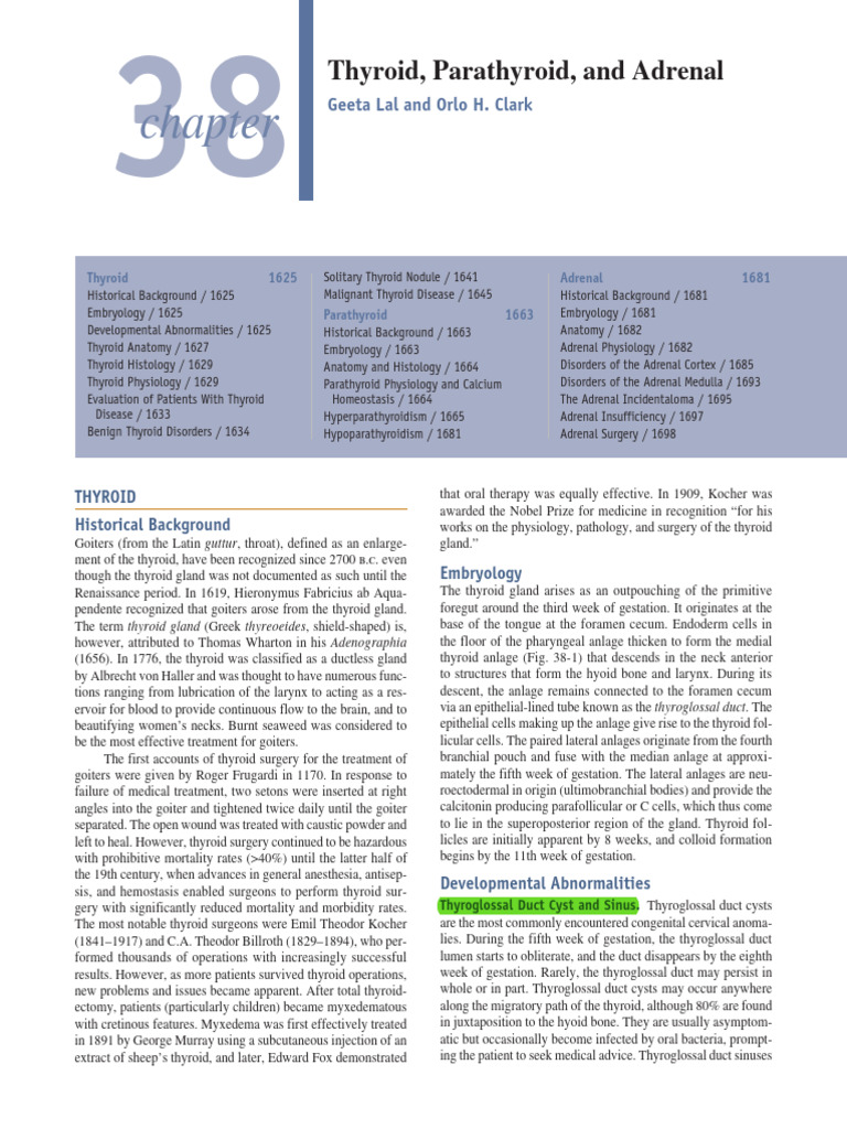 Thyroid Glands - Schwartz's Principles of Surgery 11th Ed | PDF ...