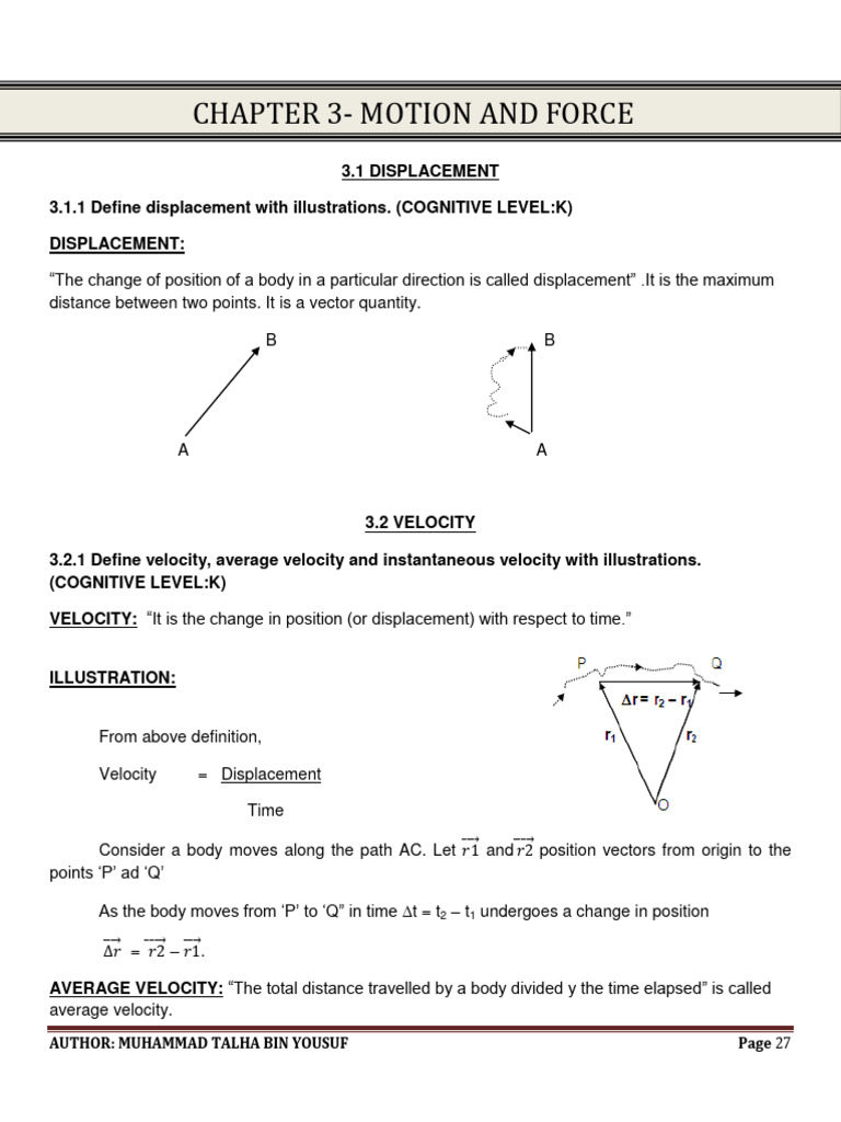 Physics Akueb ALL CHAP NOTS - Removed | PDF | Force | Momentum