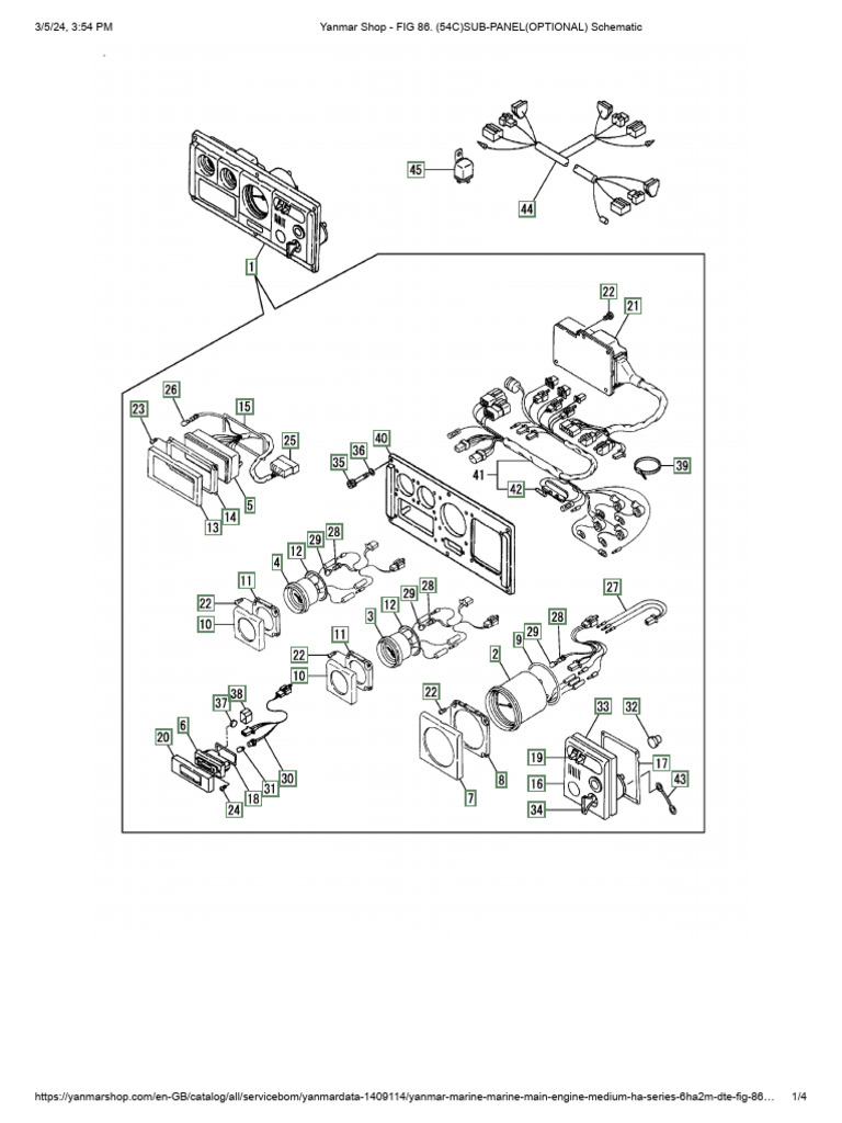 Yanmar HA Series Sub-Panel Schematic | PDF | Manufactured Goods | Equipment