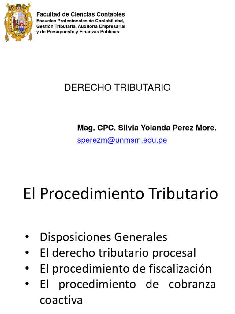 9 Derecho Tributario - El Procedimiento Tributario | PDF | Apelación | Pagos