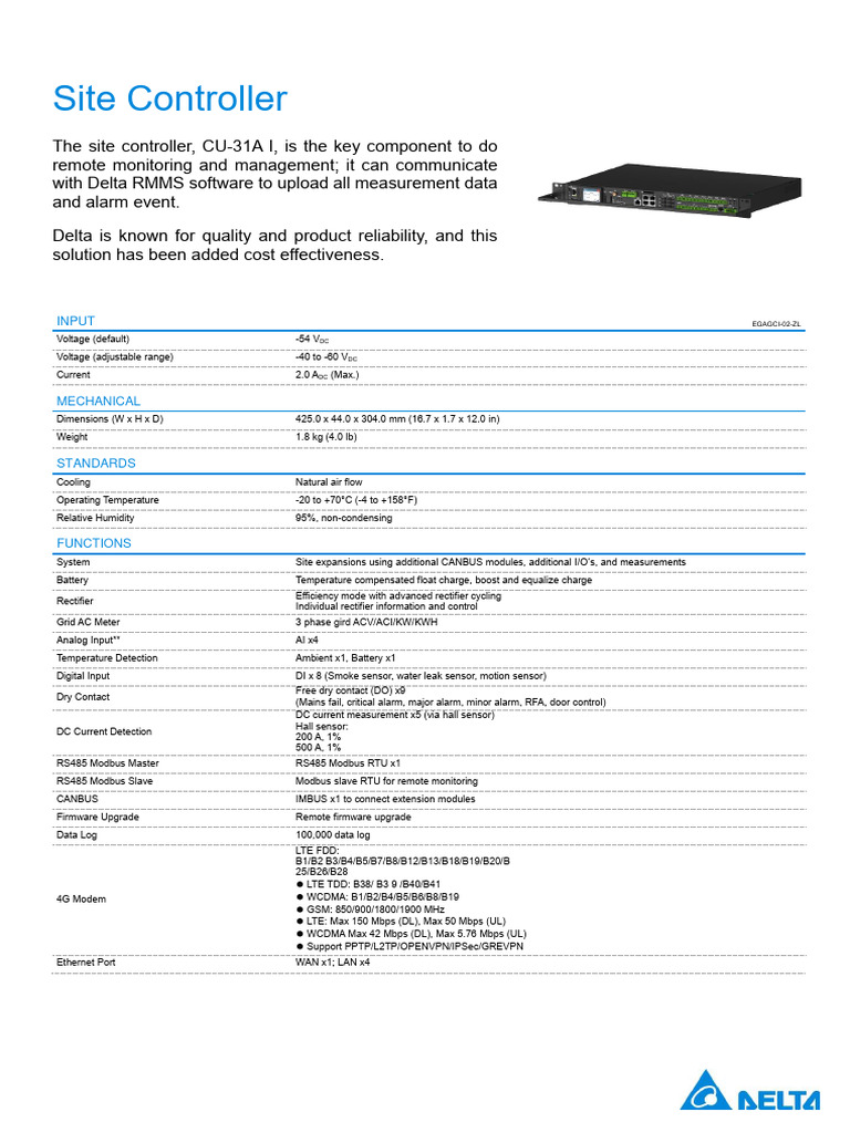 Fact sheet CU-31A I-S | PDF | Rectifier | Sensor