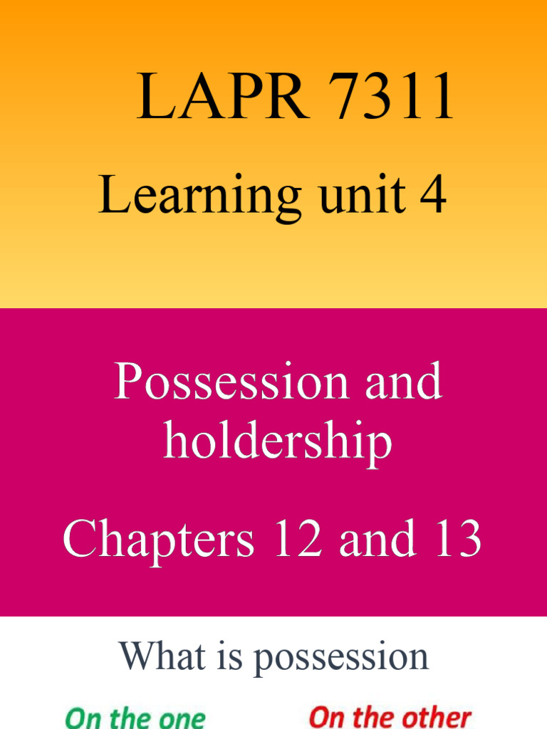 LAPR 7311 - Learning Unit 4 2024 | PDF | Injunction | Lease