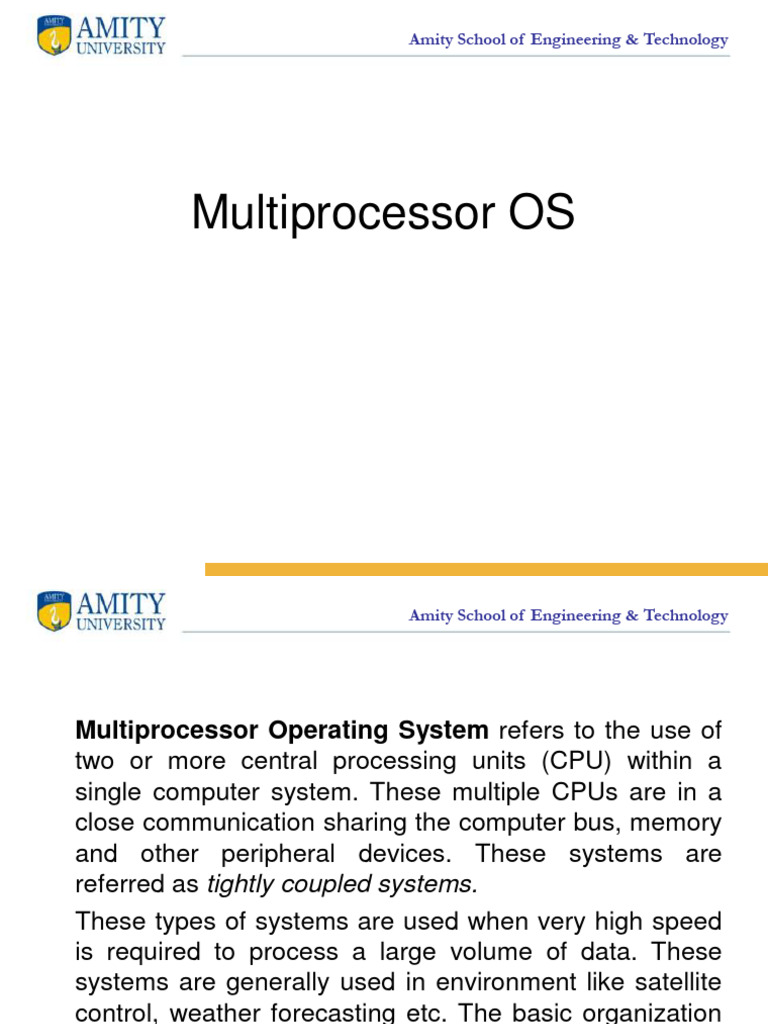 3.multi Processor Os | PDF | Central Processing Unit | Computing