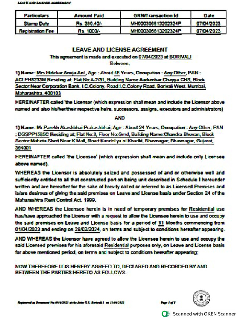 Rent Agreement | PDF