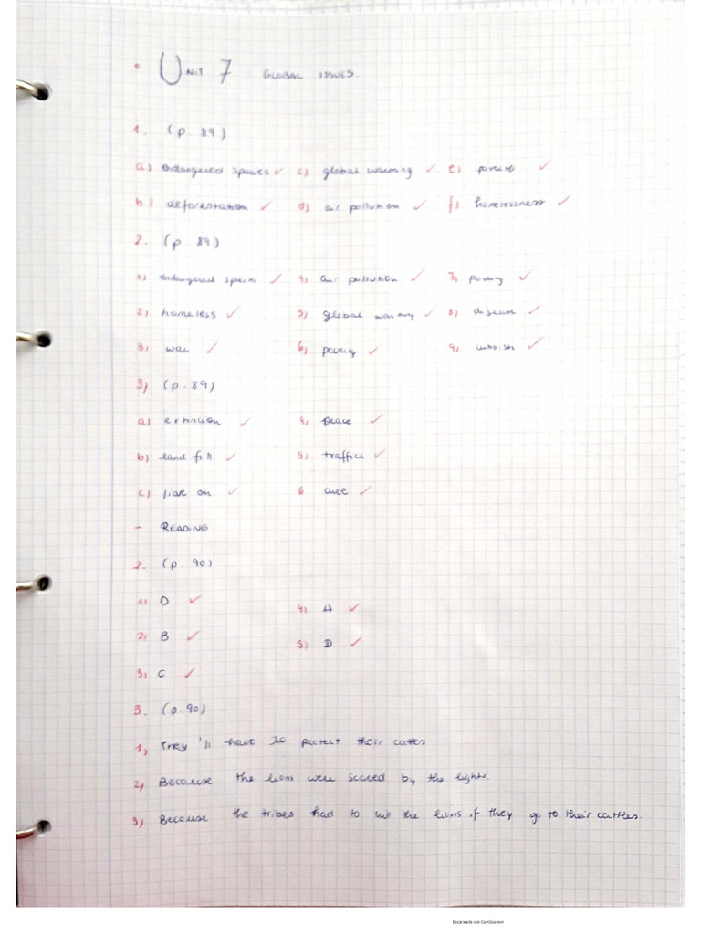 Notebook and Workbook Unit 7 | PDF