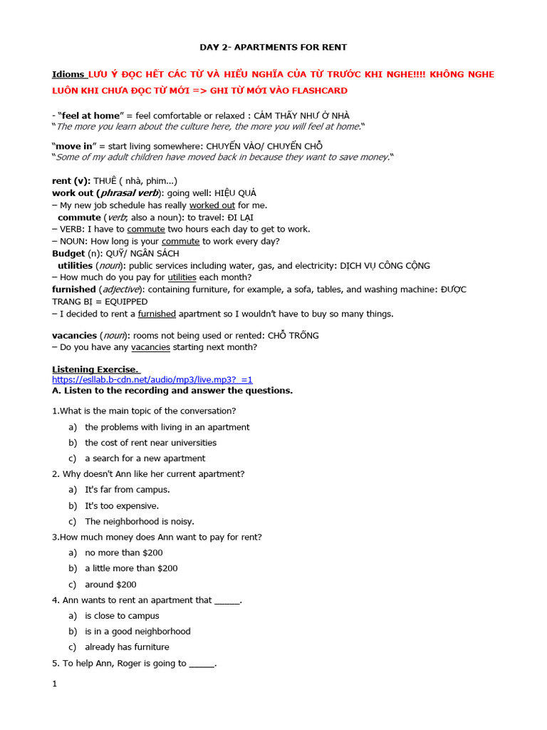 DAY 2 Listening | PDF | Language Mechanics | Languages