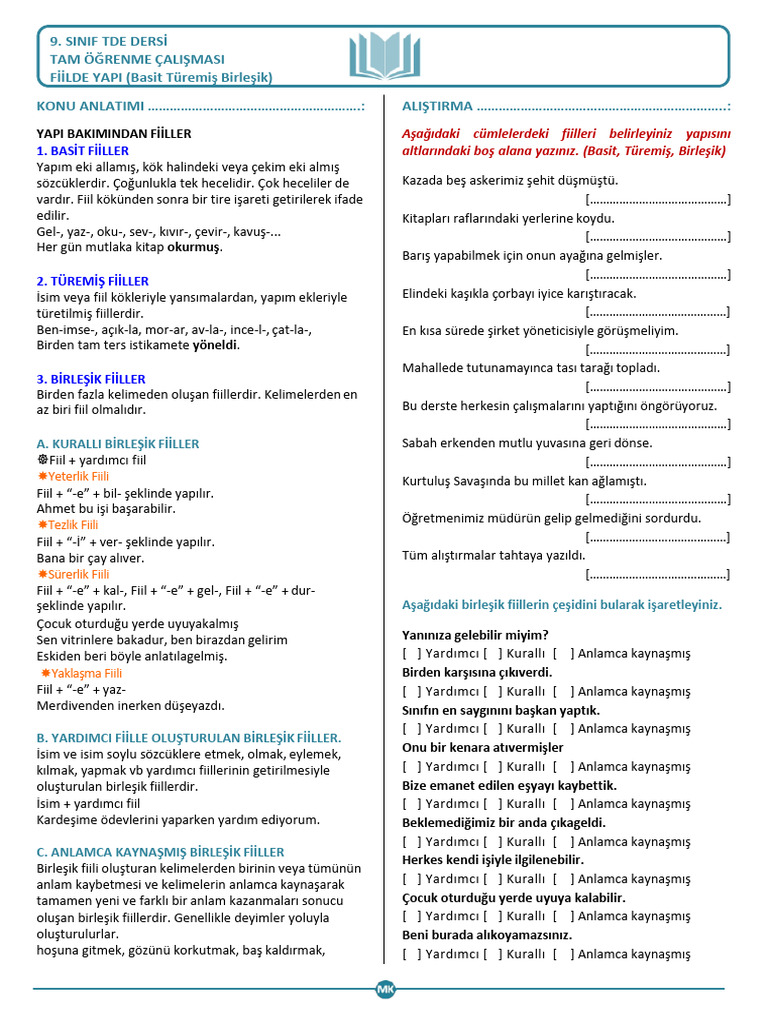 Fiilde Yapı | PDF
