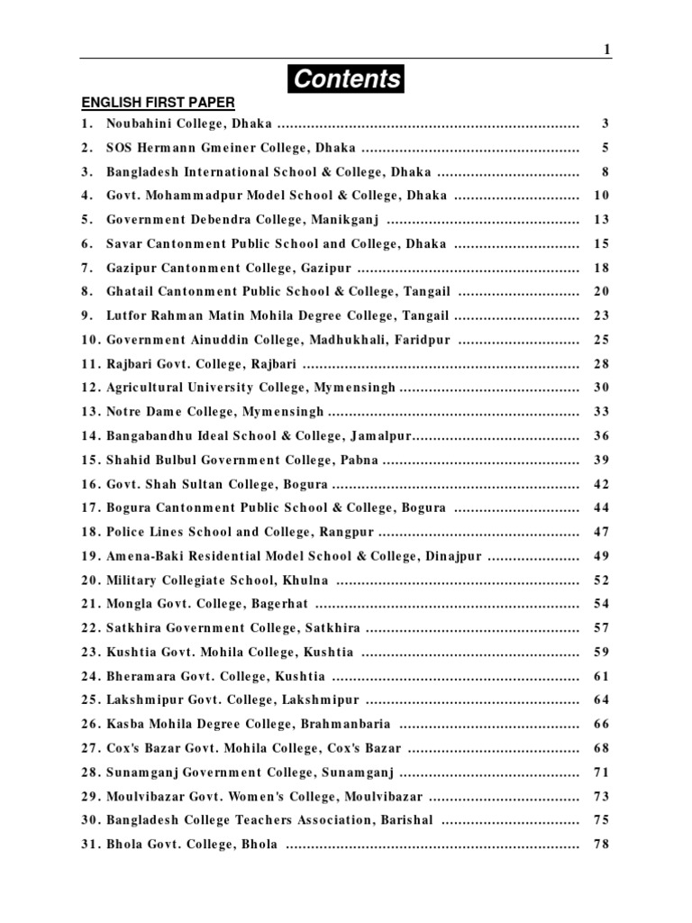 HSC English Test Papers 2024 Exam-2024&2025 | PDF