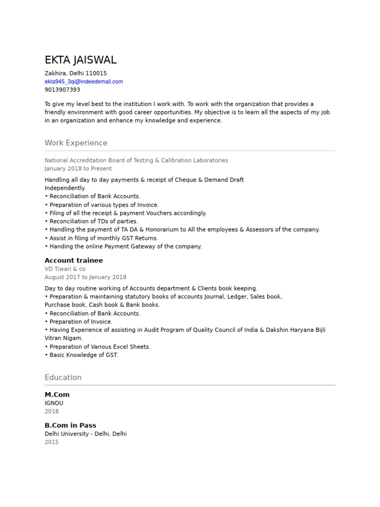 Ekta Jaiswal | PDF | Career & Growth