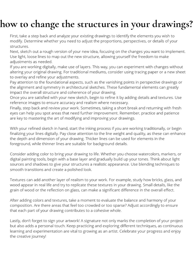 Modify Structures in Drawings Guide | PDF | Drawing