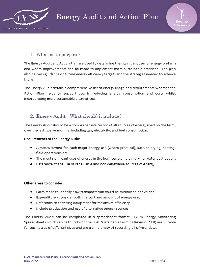 Energy Audit and Action Plan | PDF | Efficient Energy Use | Energy Development