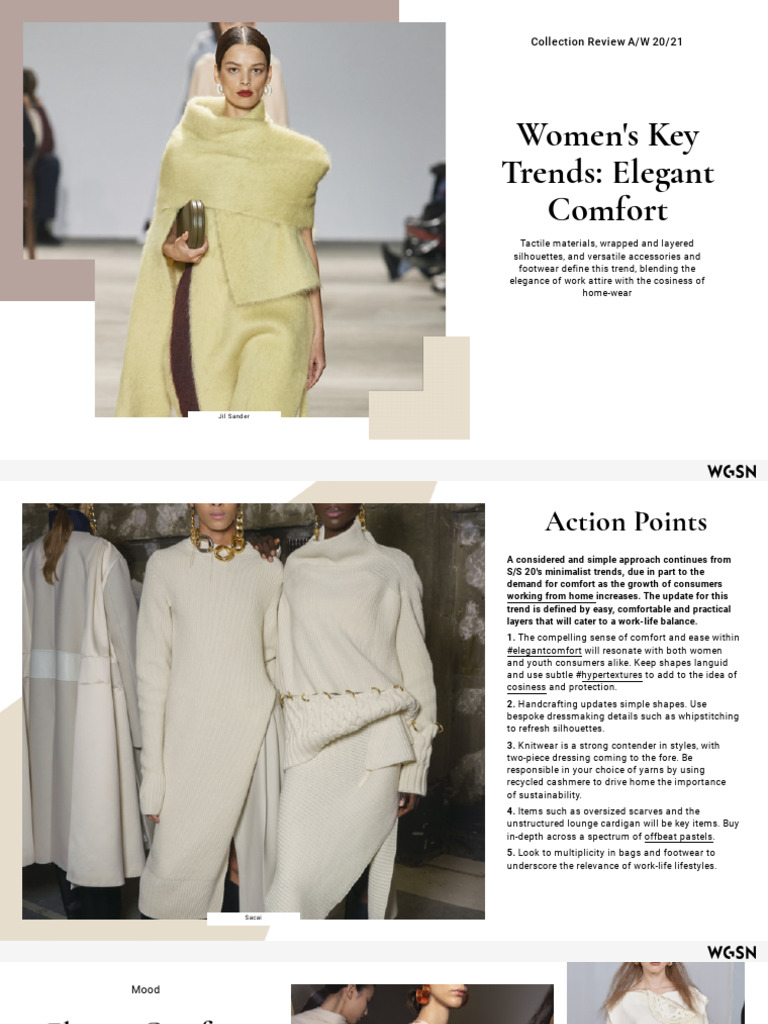 Collection Review Women S Key Trends A W 20 21 - Elegant Comfort | PDF ...