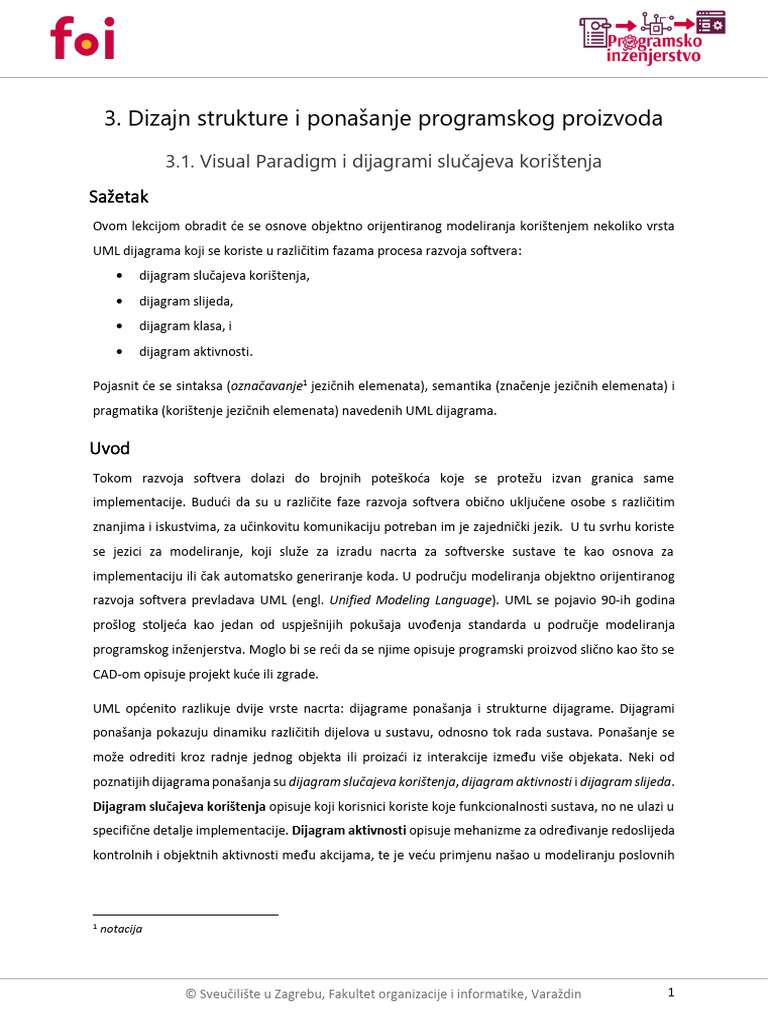 3.1 Visual Paradigm I Use Case Dijagrami | PDF
