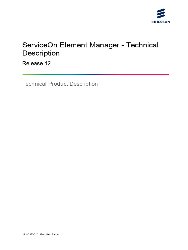 ServiceOn Element Manager - Technical Desription | PDF | Computer ...