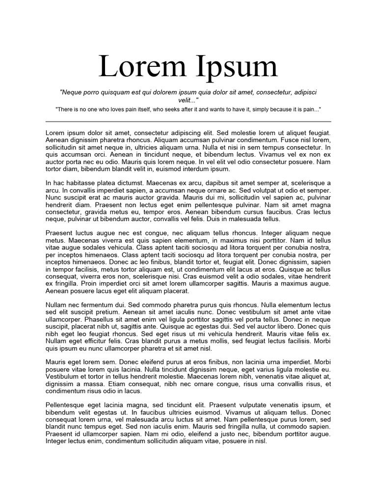 Lorem Ipsum | PDF