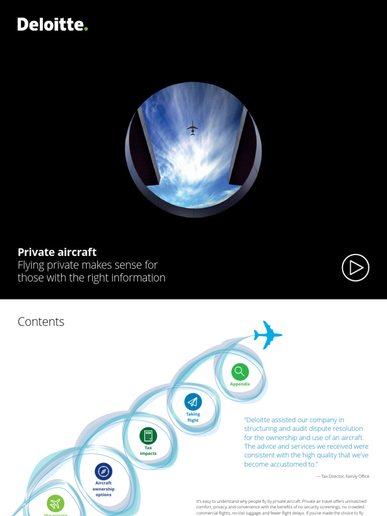 Us Tax Deloitte Private Aircraft | PDF | Depreciation | Taxes