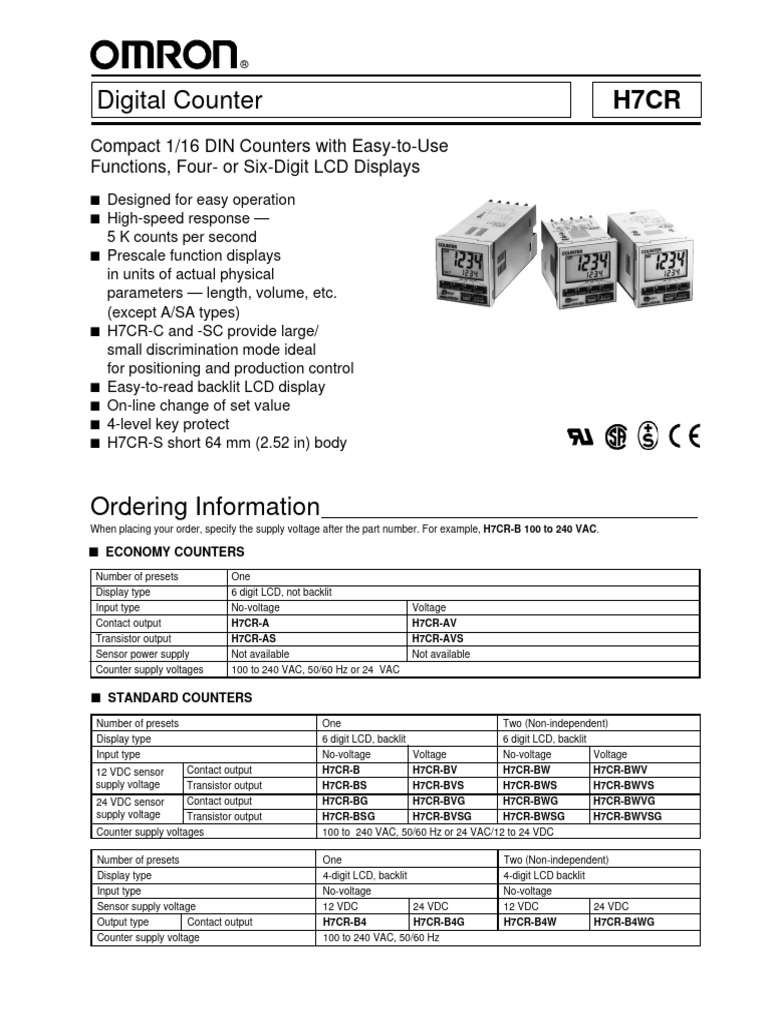 Digital Counter: Compact 1/16 DIN Counters With Easy-to-Use Functions ...