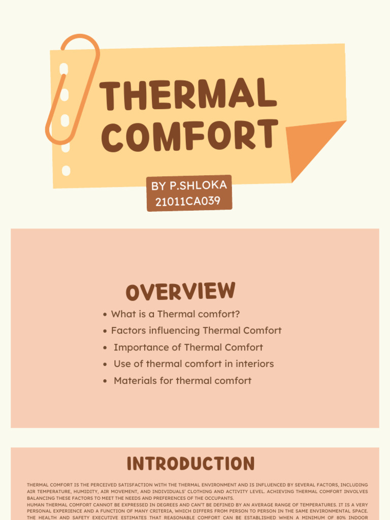 Thermal Comfort - 20240613 - 105841 - 0000 | PDF | Building Insulation ...