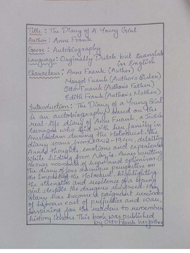 The Diary of a Young Girl | PDF