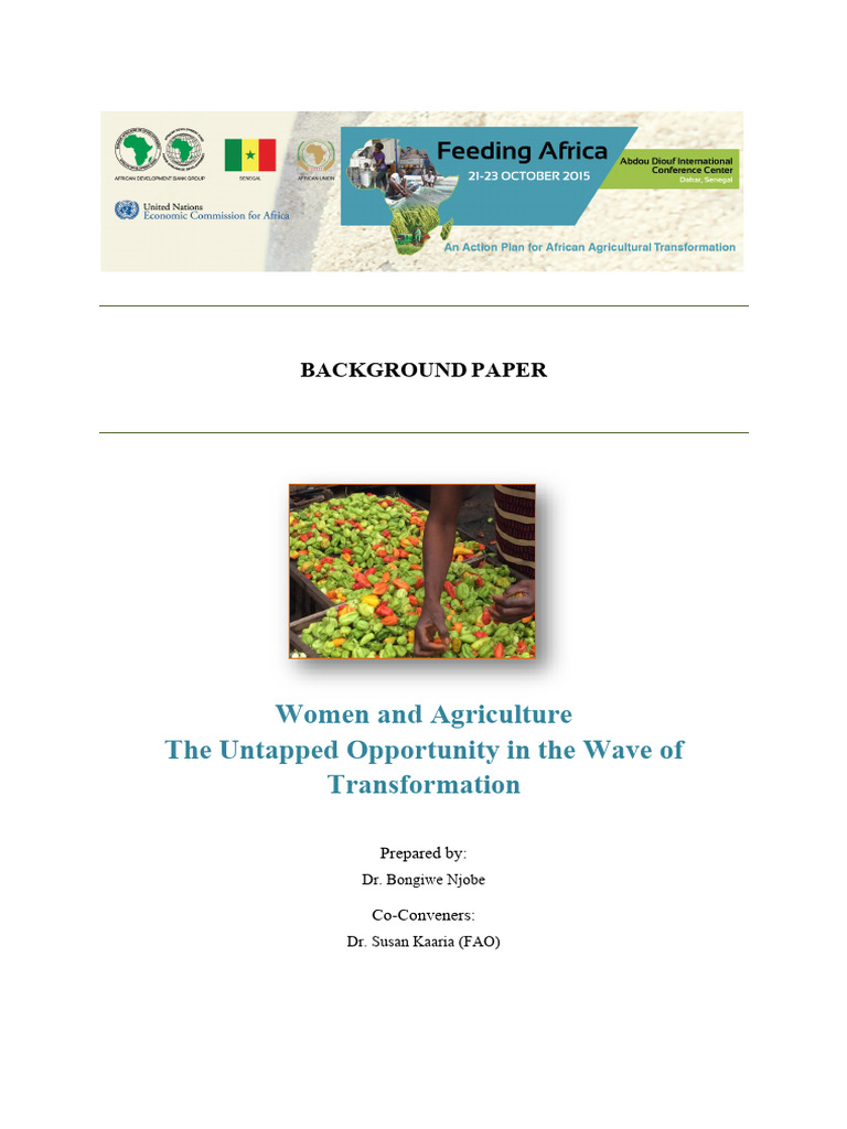 Women and Agriculture the Untapped Opportunity in the Wave of ...