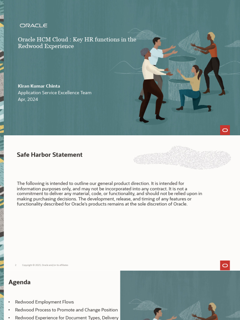 HCM - Redwood Experience For Crucial HR Processes | PDF | Oracle ...