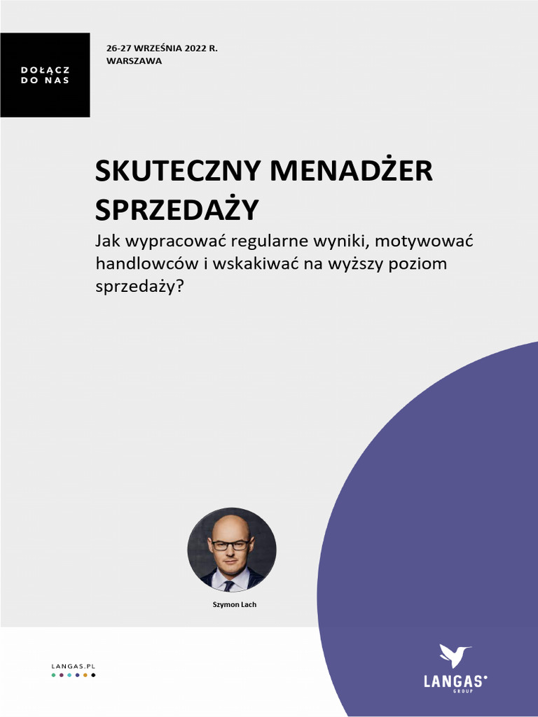 Skuteczny Menadzer Sprzedazy 26-27.09.2022 | PDF