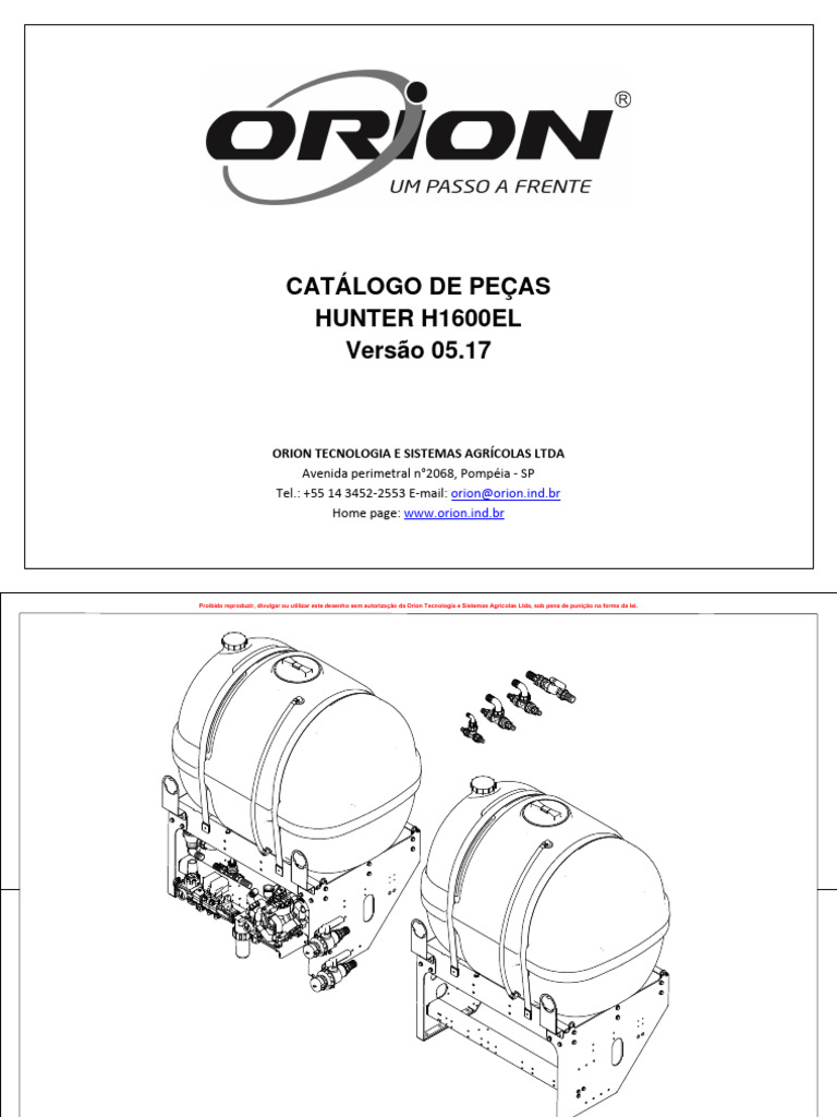 Catálogo de Peças Orion Hunter H1600 | PDF | Parafuso | Máquinas
