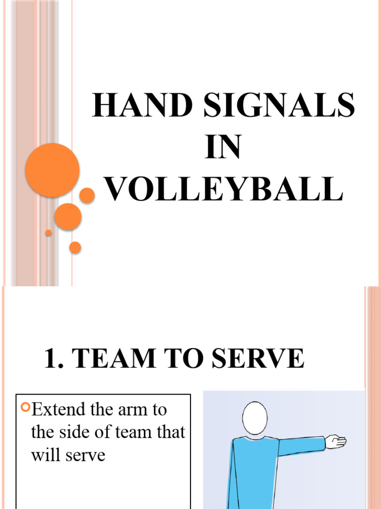 Hand Signals in Volleyball | PDF | Hand | Volleyball