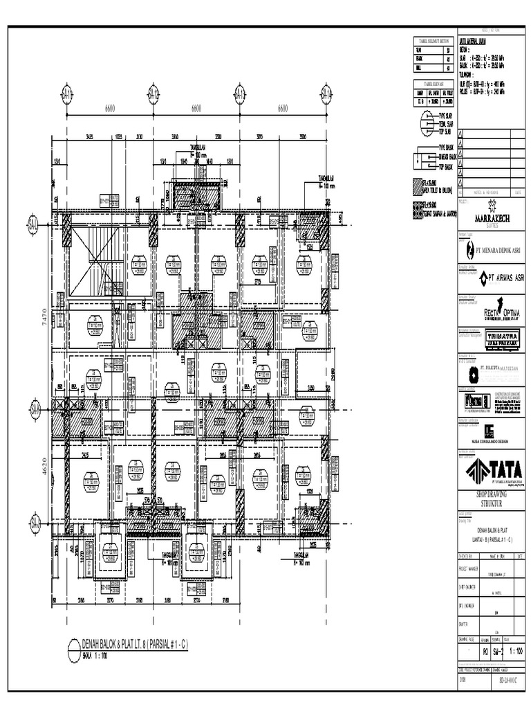 Balok Plat LT.8 (SM-2) - Parsial 1 | PDF