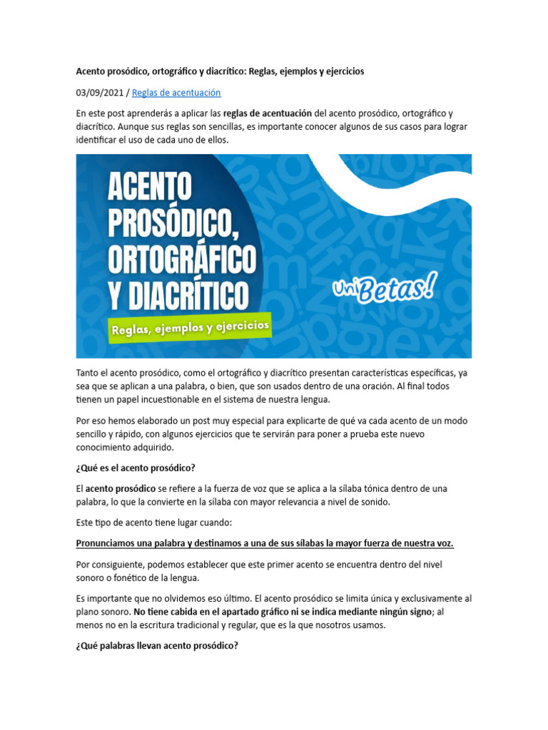 Acento prosódico | Descargar gratis PDF | Morfología Lingüística ...