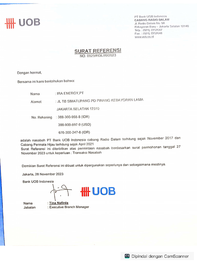 Referensi Bank UOB | PDF