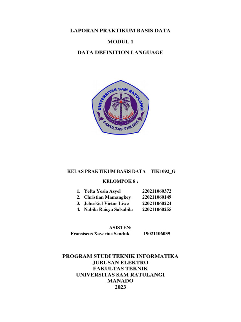 Praktikum DDL Basis Data: SQL dan Error | PDF