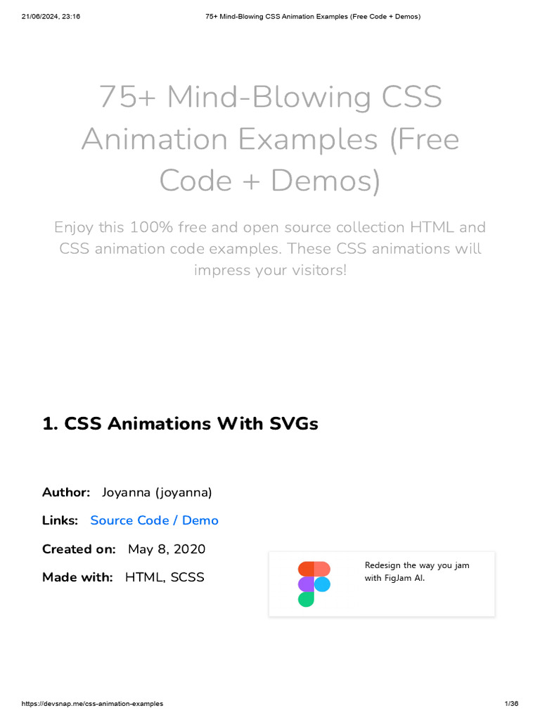75+ Mind-Blowing CSS Animation Examples (Free Code + Demos) | PDF | Html | Web Standards