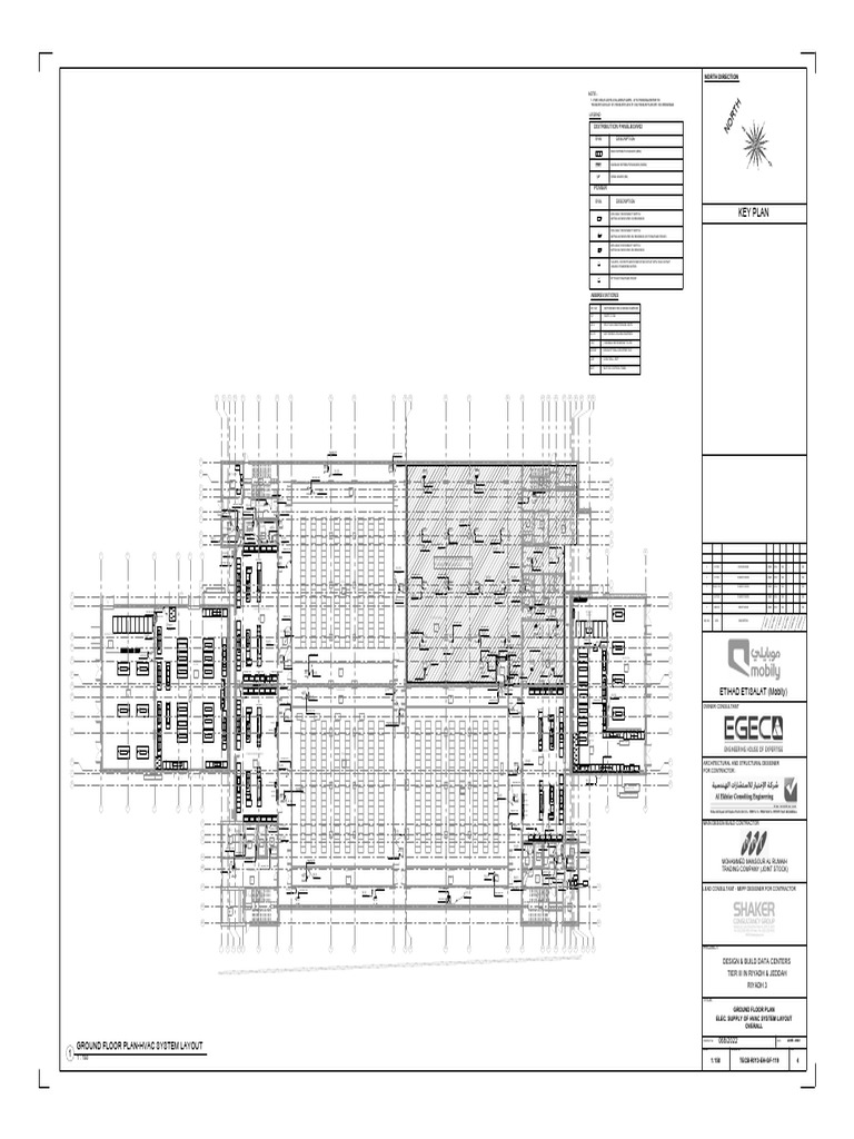 Tecb-Riy3-Eh-Gf-119 - Ground Floor Plan Elec - Supply of Hvac System Layout - Overall | PDF ...