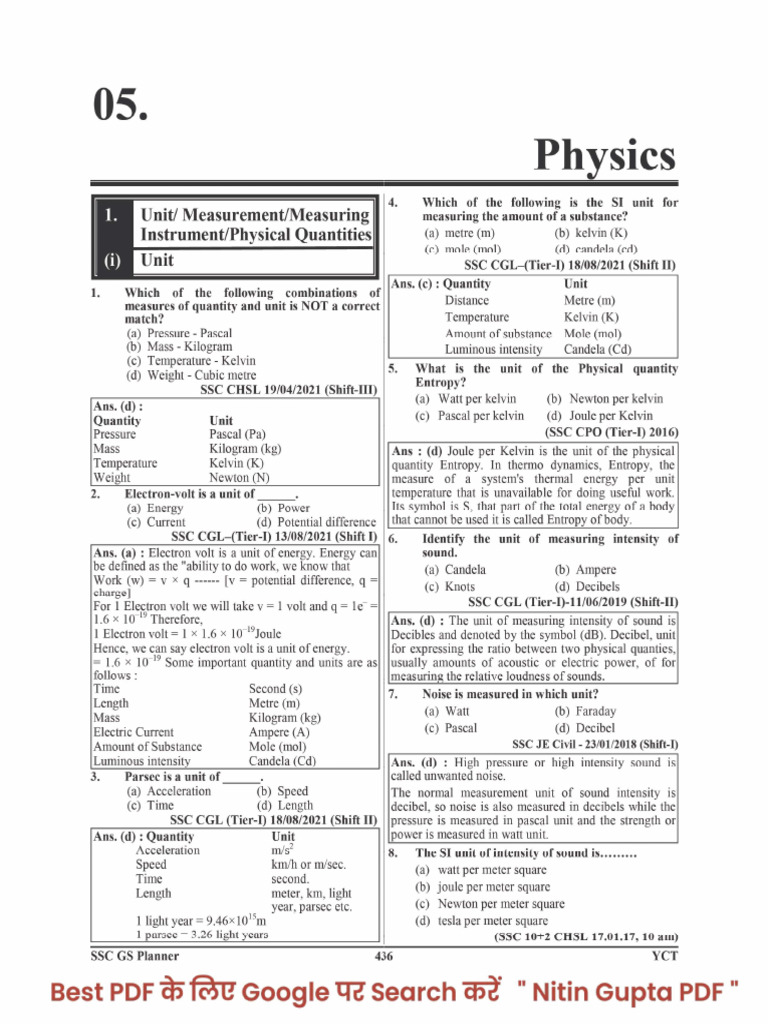 Physics PYQ | PDF