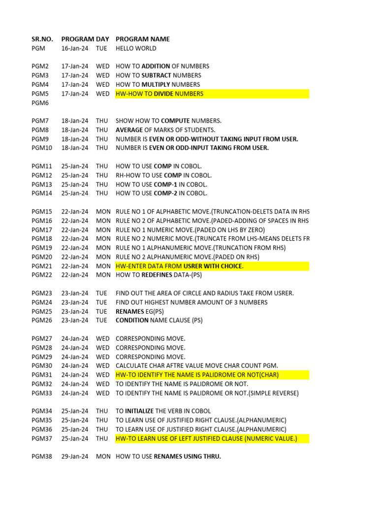PGMRECORD | PDF | Computer Programming | Computing